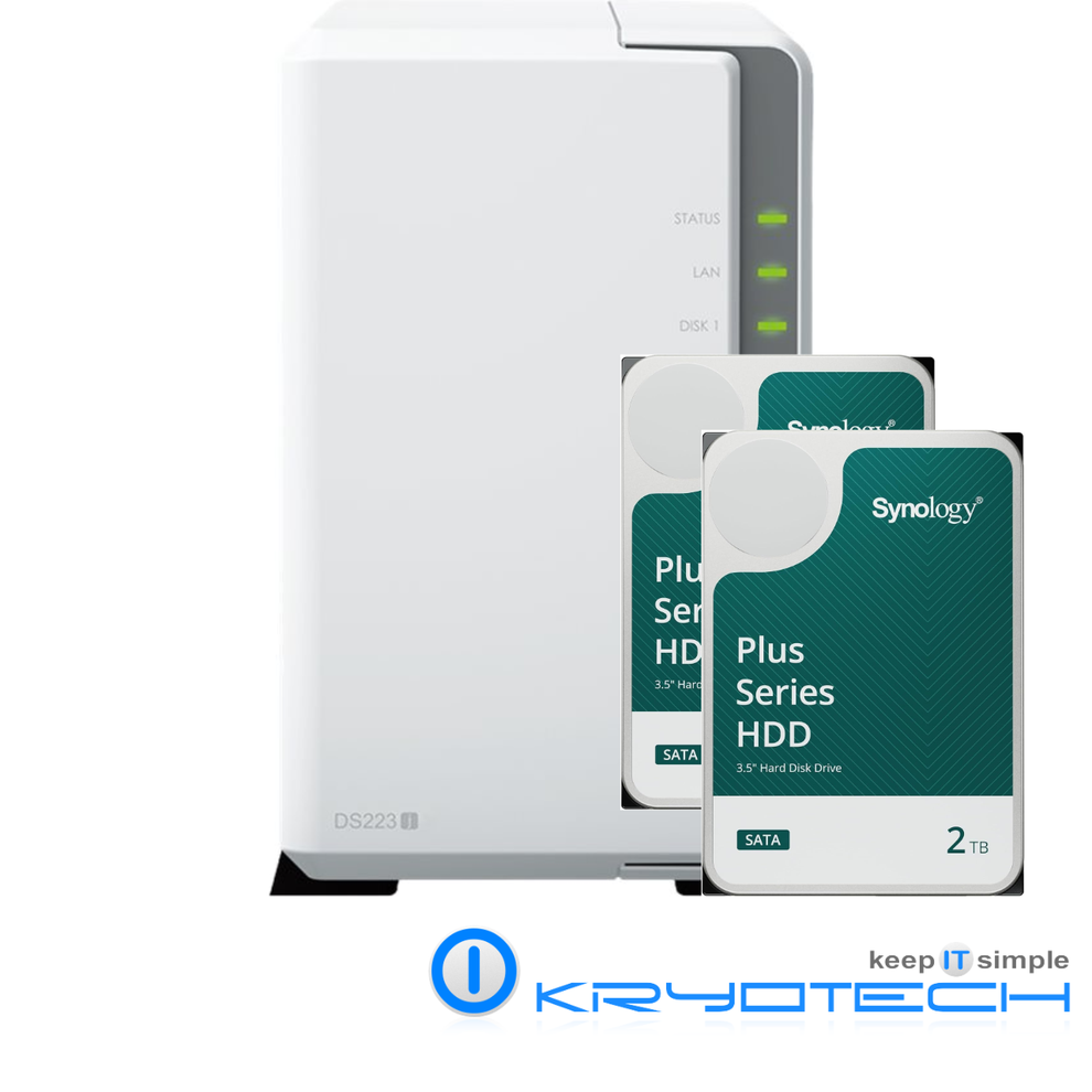 Synology DS223J 2x 2 To (4 To) – Kryotech Shop